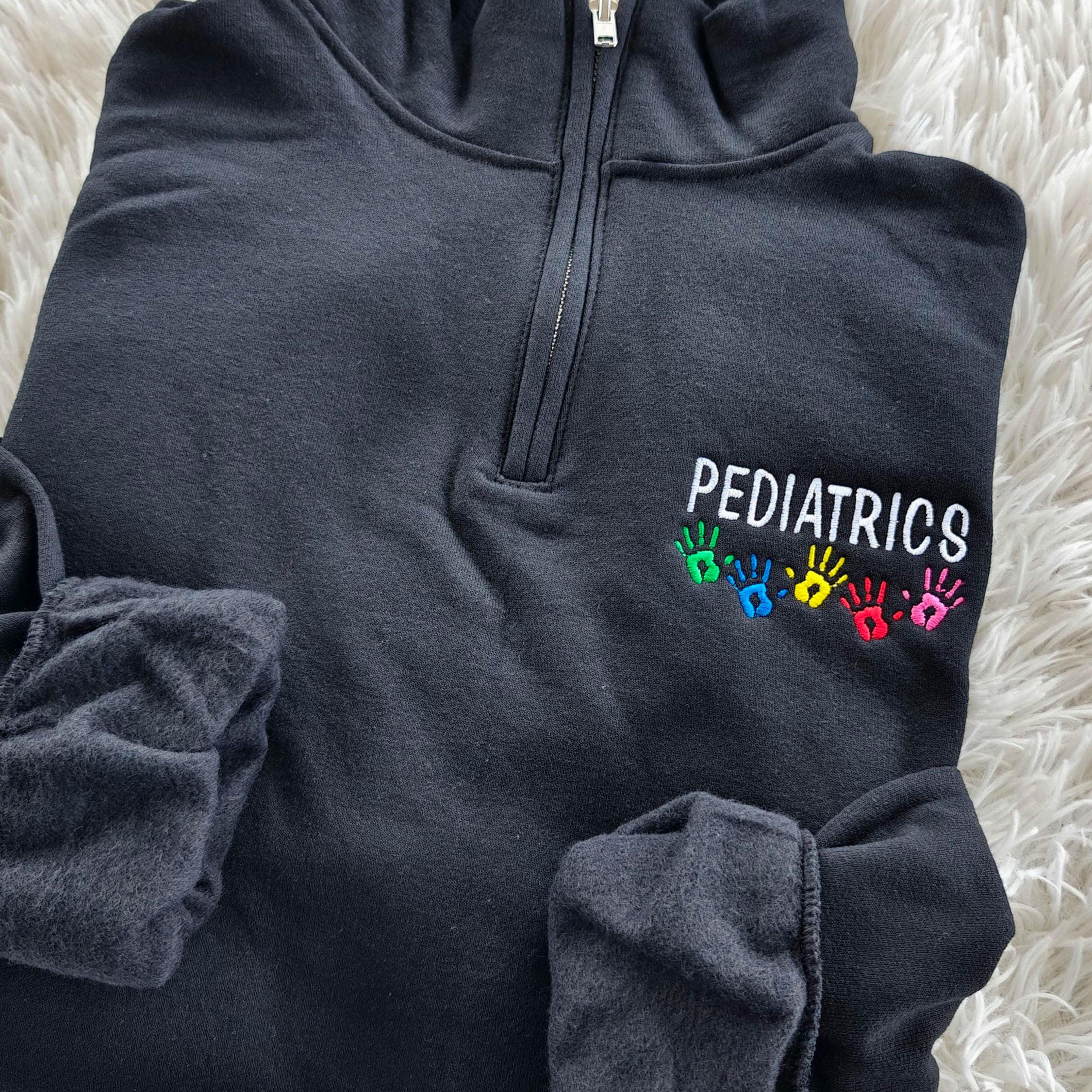 Personalized Pediatrics Quarter Zip Nurse Sweatshirt, Peds Shirt ...