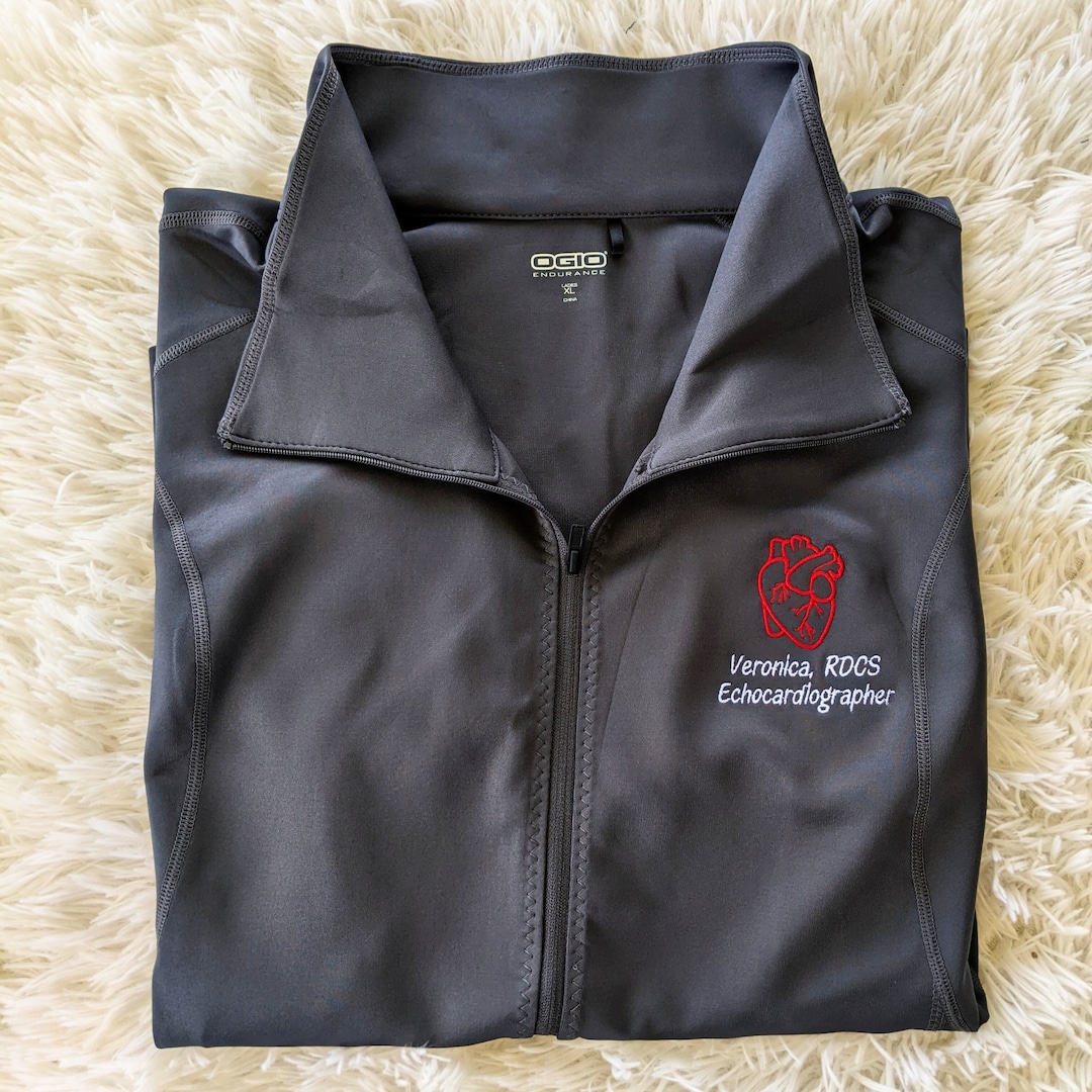 Echocardiographer Full Zip up Jacket, Embroidered Cardiac Nurse Jacket ...