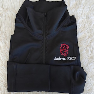Echocardiographer Full Zip up Jacket, Embroidered Cardiac Nurse Jacket ...