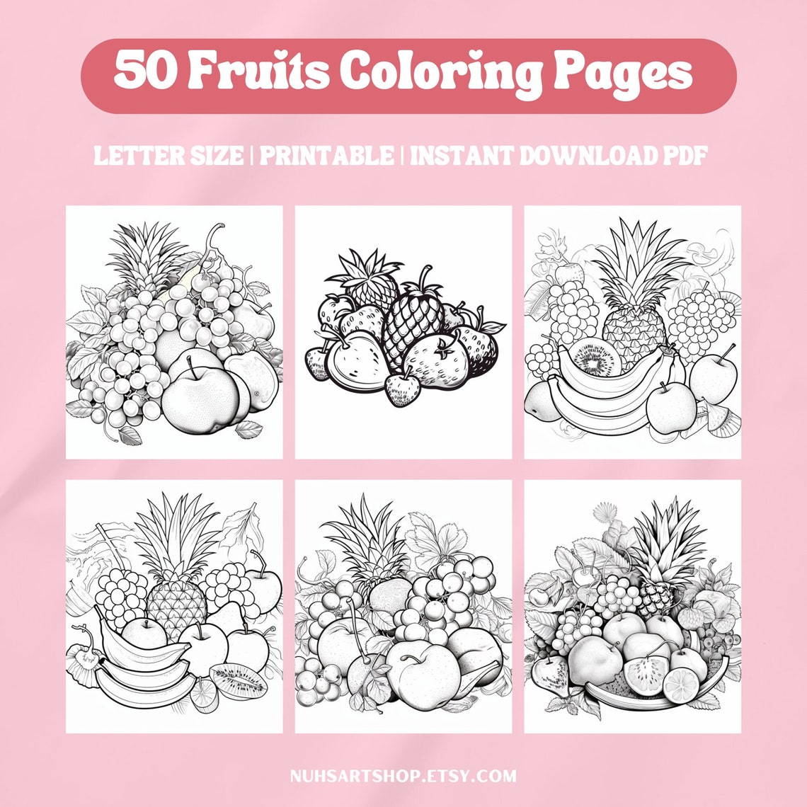 Fruits Coloring Pages for Kids |printable Coloring Pages |fruits ...