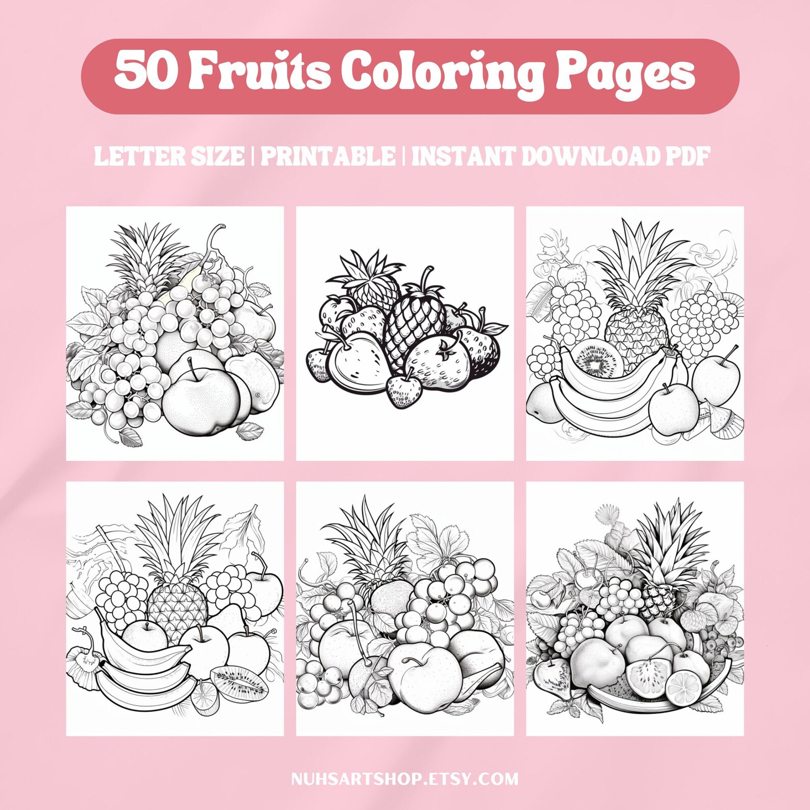 Fruits Coloring Pages for Kids |printable Coloring Pages |fruits ...