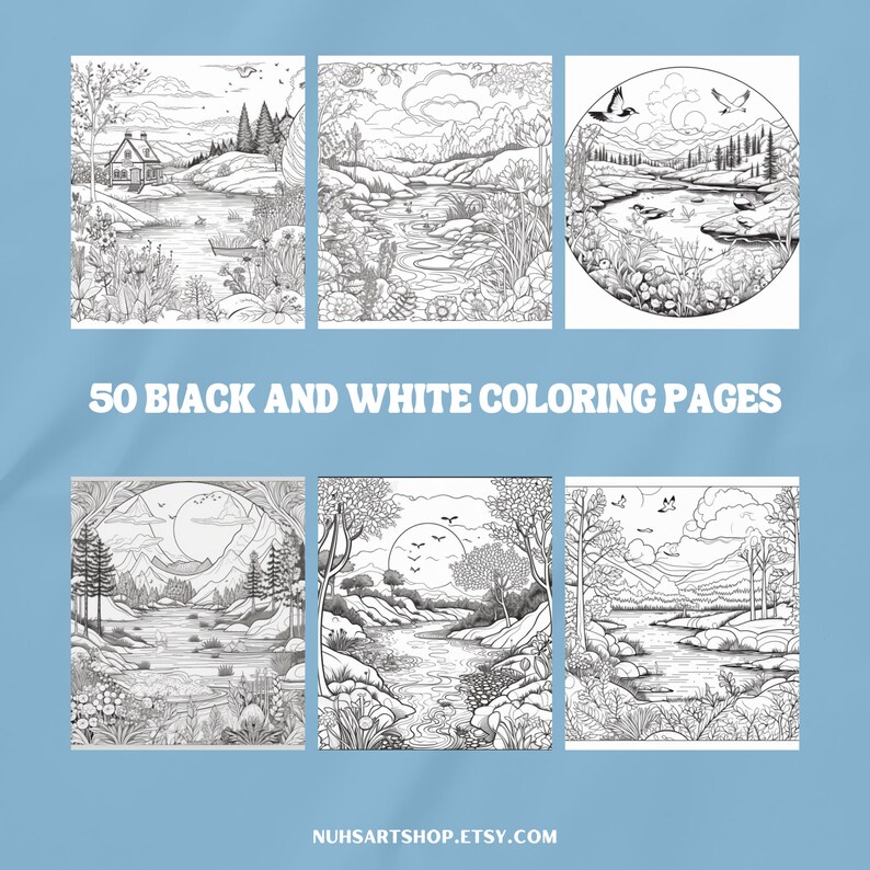 Nature Scenery Coloring Pages for Kids |printable Coloring Pages ...