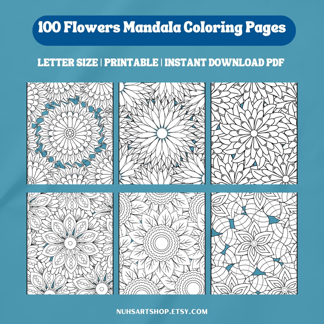 Mandala Flowers Coloring Pages for Kids |printable Coloring Pages ...