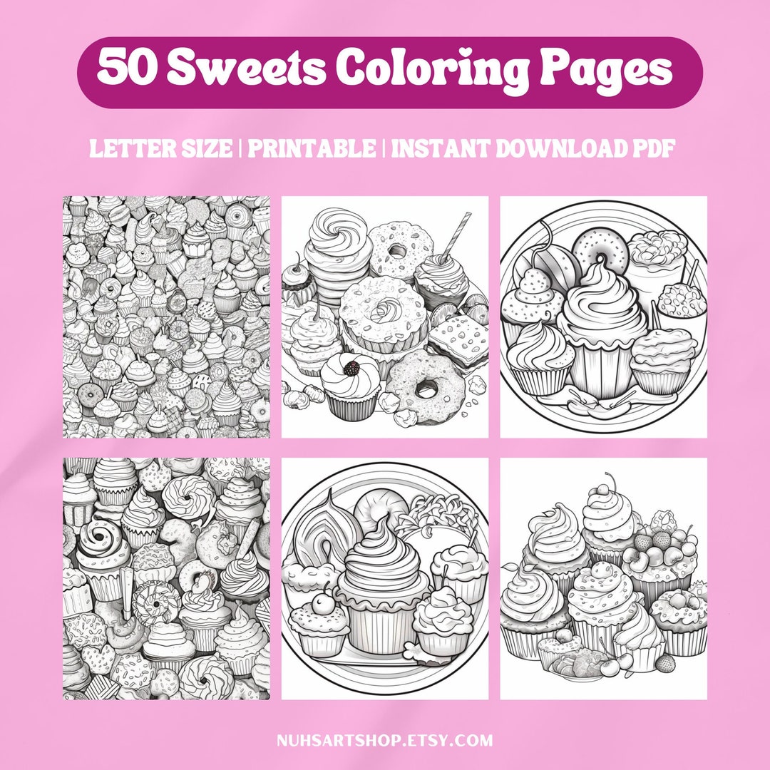 Sweets Coloring Pages for Kids |printable Coloring Pages |sweets ...