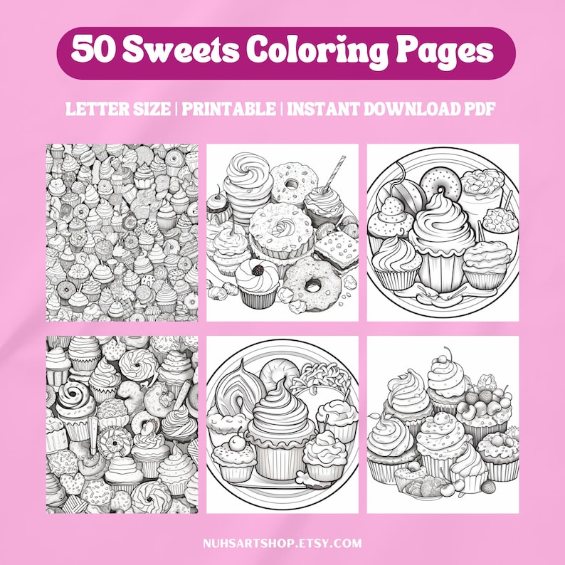 Sweets Coloring Pages for Kids |printable Coloring Pages |sweets ...