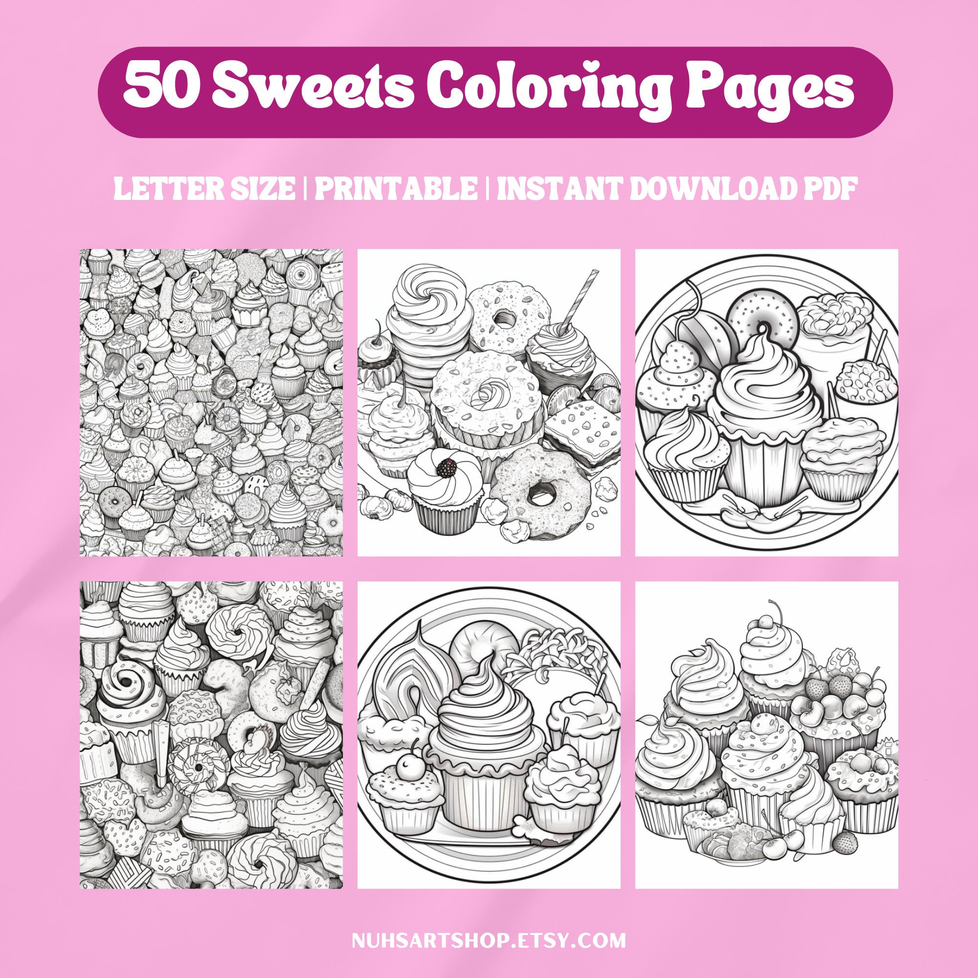 Sweets Coloring Pages for Kids |printable Coloring Pages |sweets ...