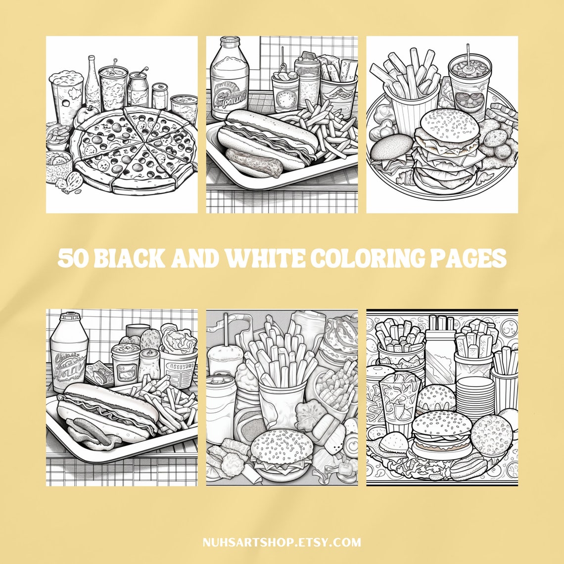 Fast-food Coloring Pages for Kids |printable Coloring Pages |fast Food ...