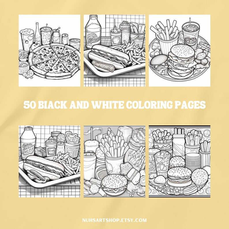 Fast-food Coloring Pages for Kids |printable Coloring Pages |fast Food ...