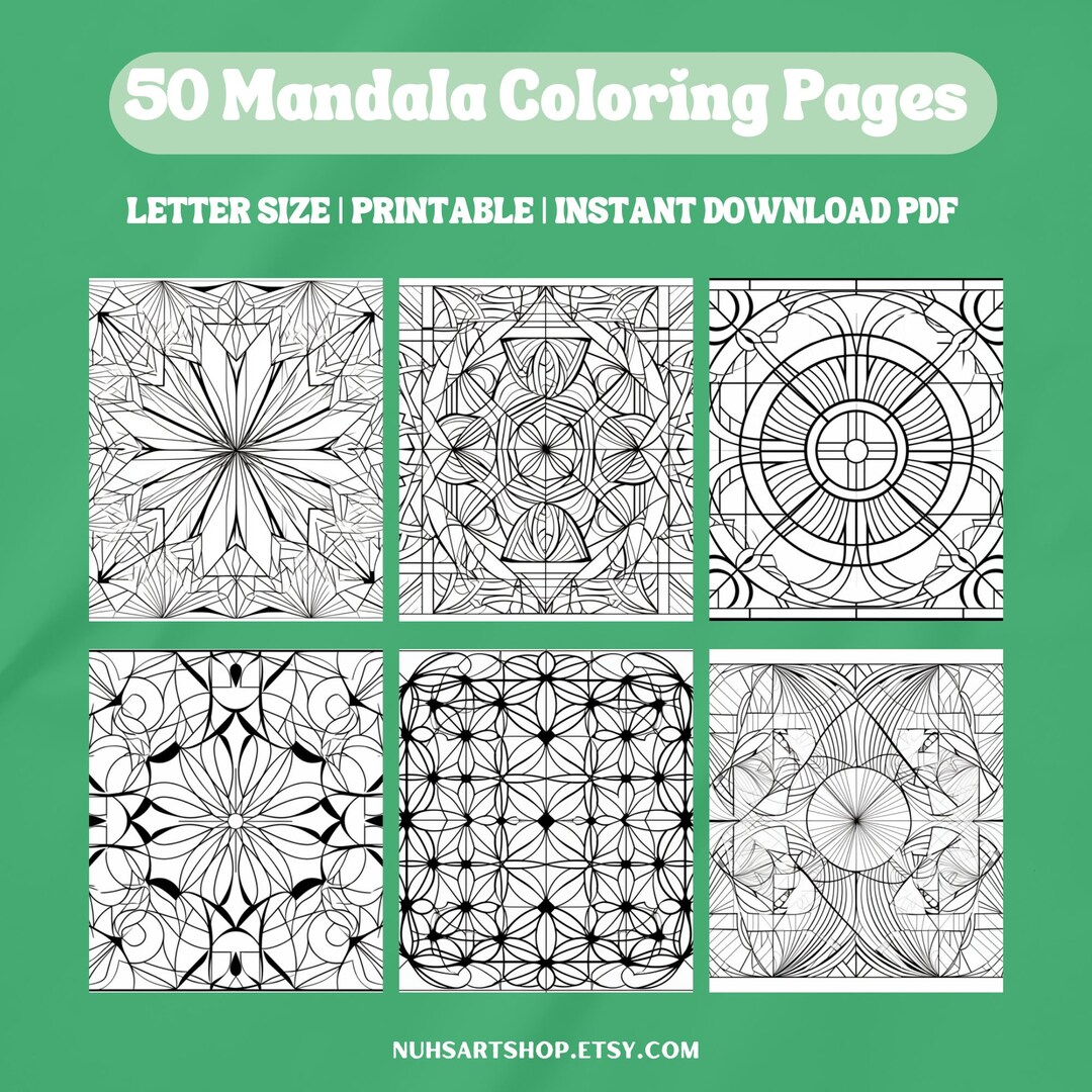 Geometric Mandala Coloring Pages for Kids |printable Coloring Pages ...