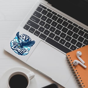Sky's the Limit! - Majestic Eagle Sticker, Funny Stickers, Animal ...