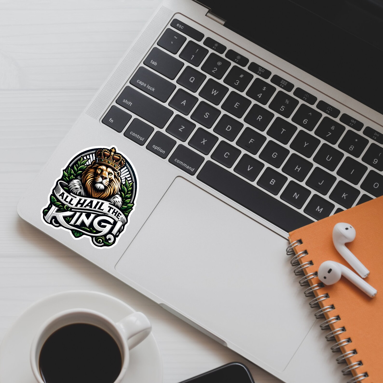 All Hail the King - Lion Sticker, Funny Stickers, Laptop Stickers, Cute ...