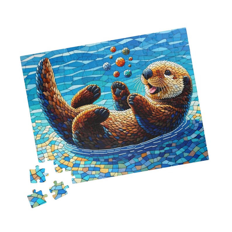 Sea Otter Puzzle, Ocean Wildlife Puzzle, Marine Animal Puzzle, 110, 252 ...