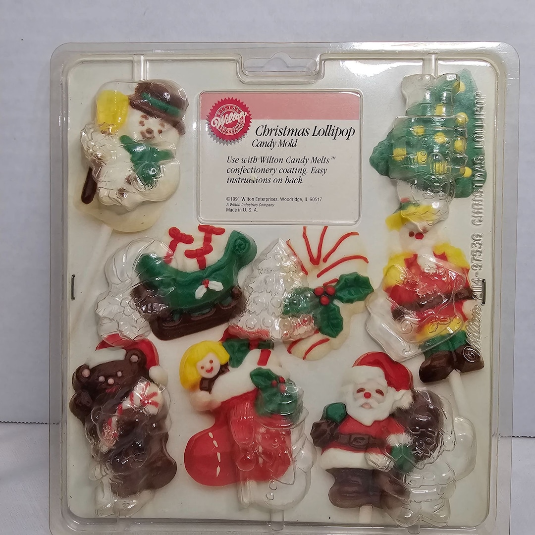 Vintage 1991 Wilton Christmas Candy Lollipop Molds - Etsy