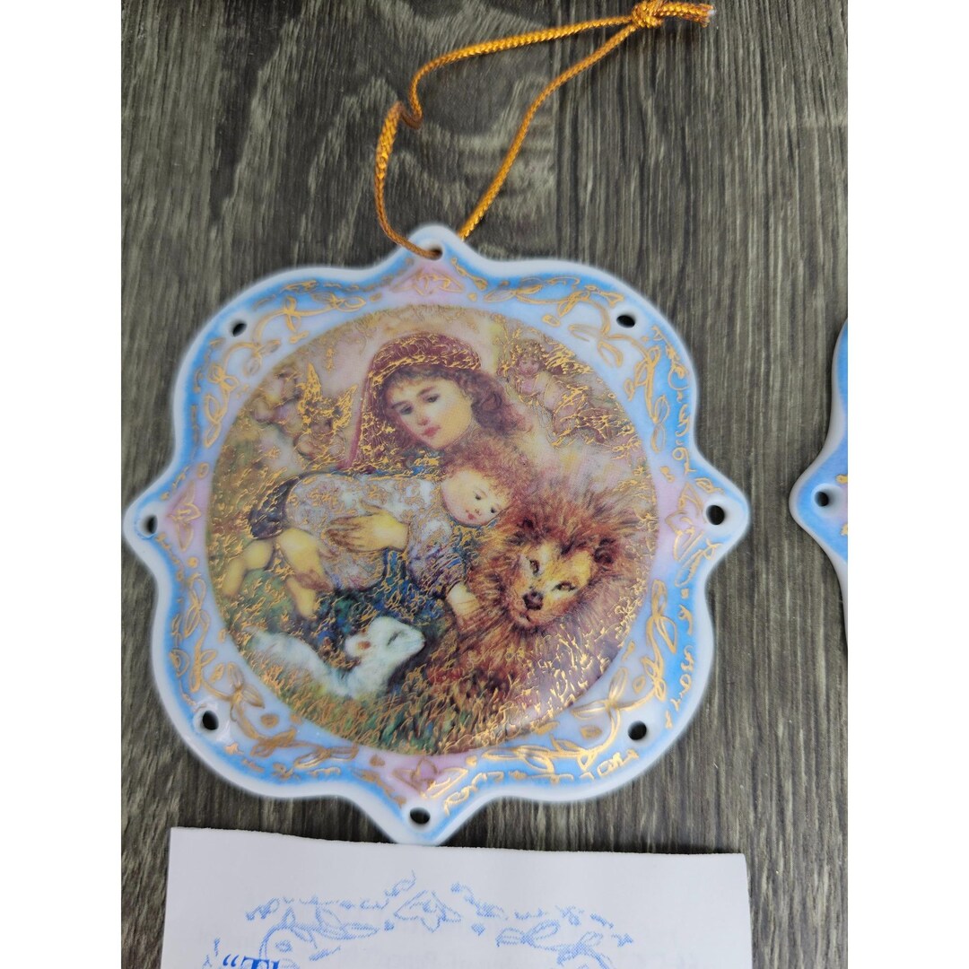 Vintage 1996 the Wonder of Peace Ornament Edna Hibel - Etsy