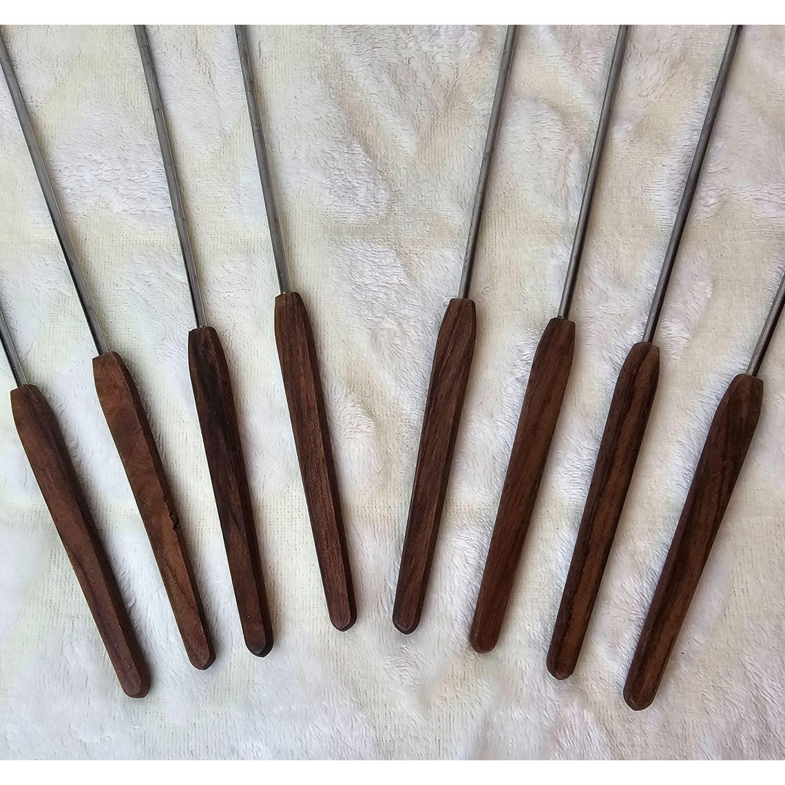 MCM Appetizer Forks Japan Stainless Steel With Teak Handles Set of 8 - Etsy