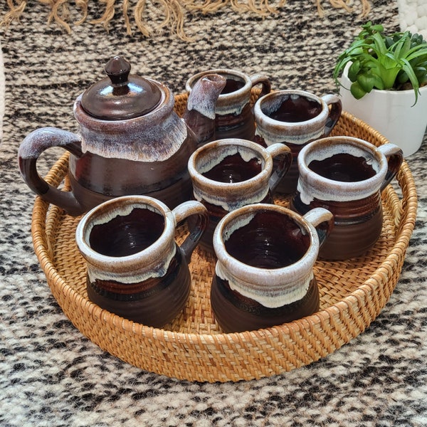 Stoneware Tea Set - Etsy