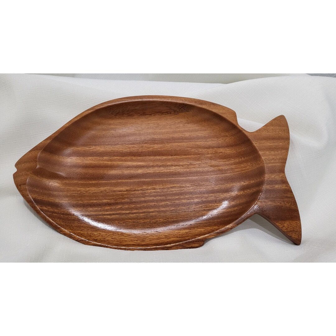 Monkey-pod Wood Tray / Fish Shaped / Charcuterie / Cheese Board ...