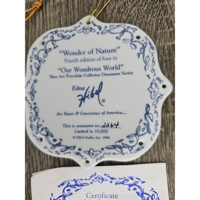 Vintage 1996 the Wonder of Nature Ornament Edna Hibel - Etsy
