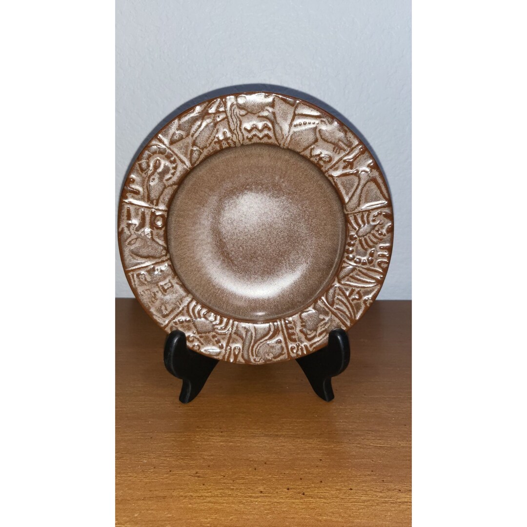 Frankoma Signs of the Zodiac Plate (#488) in Desert Gold Glaze, 1966-72 ...