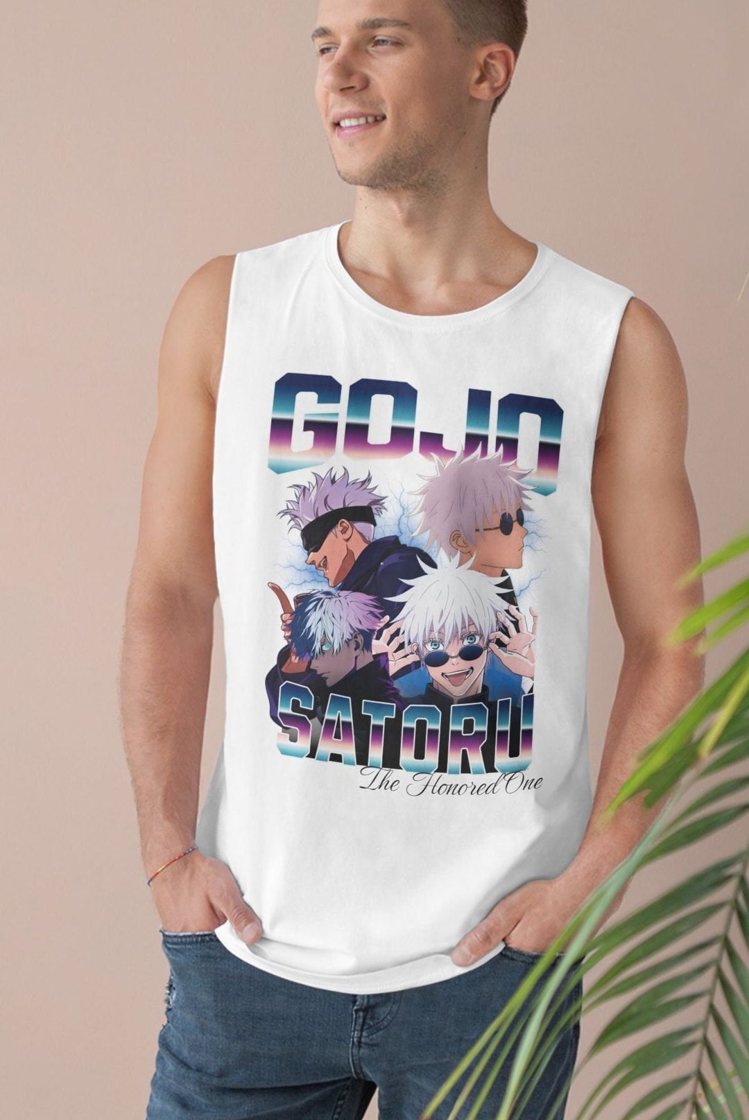 RETRO Satoru Gojo Tshirt Vintage Anime Tank Top, Satoru Gojo Shirt ...