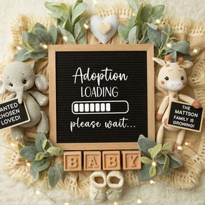 Adoption Announcement Digital Template, Editable Adoption Reveal for ...