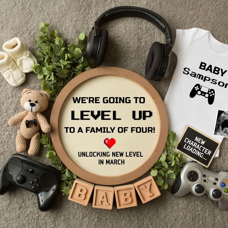 Video Game Pregnancy Announcement - Etsy
