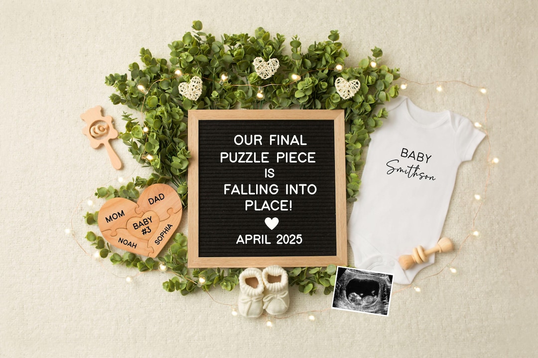 Third Baby Pregnancy Announcement Digital, Baby Number 3 Reveal ...
