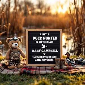 Duck Hunting Pregnancy Announcement Digital, Hunter Baby Reveal ...