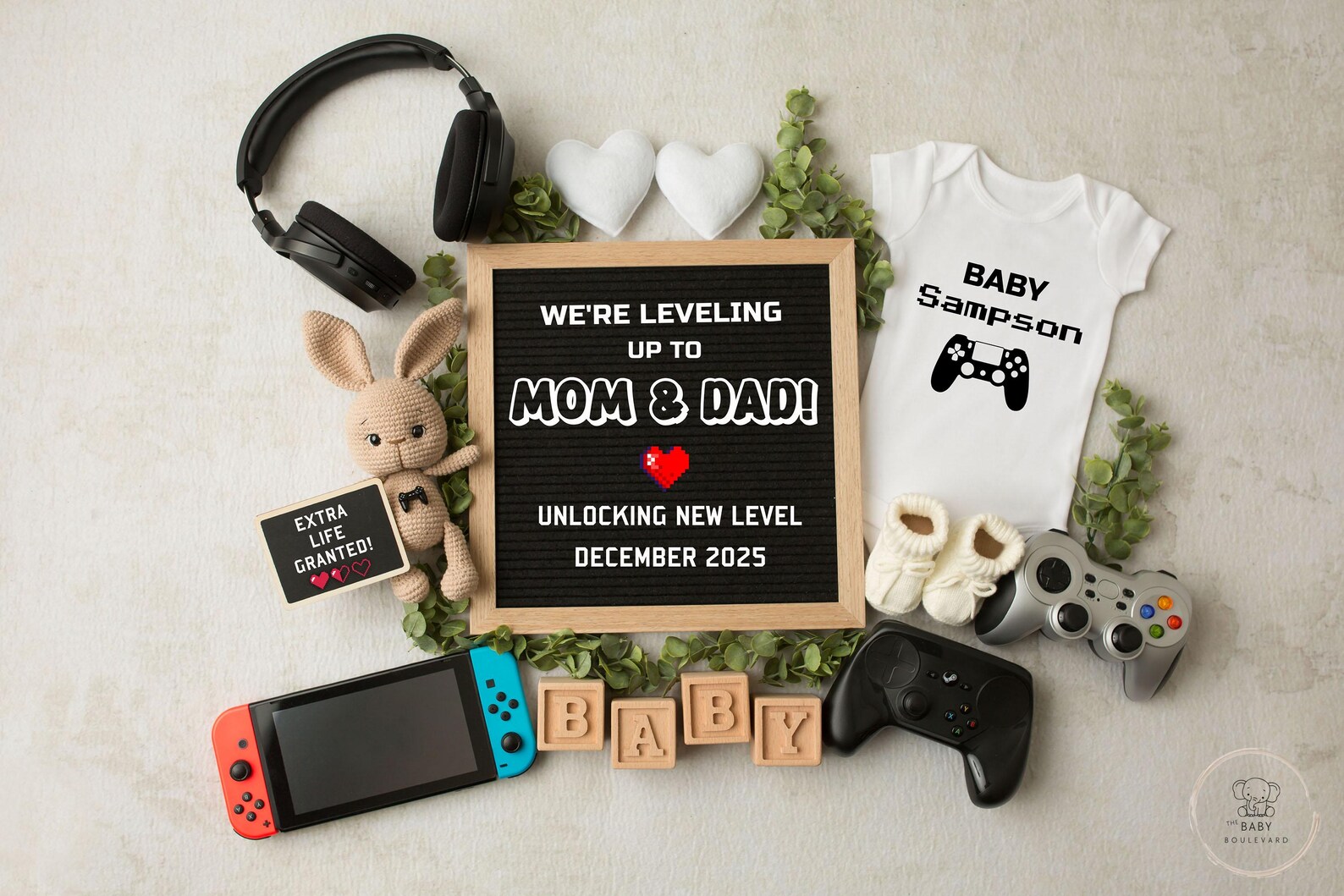 Video Game Pregnancy Announcement Digital, Gamer Baby Reveal Editable ...