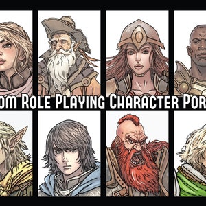 Custom Role Playing Character Portraits - Fully Customized Fantasy ...