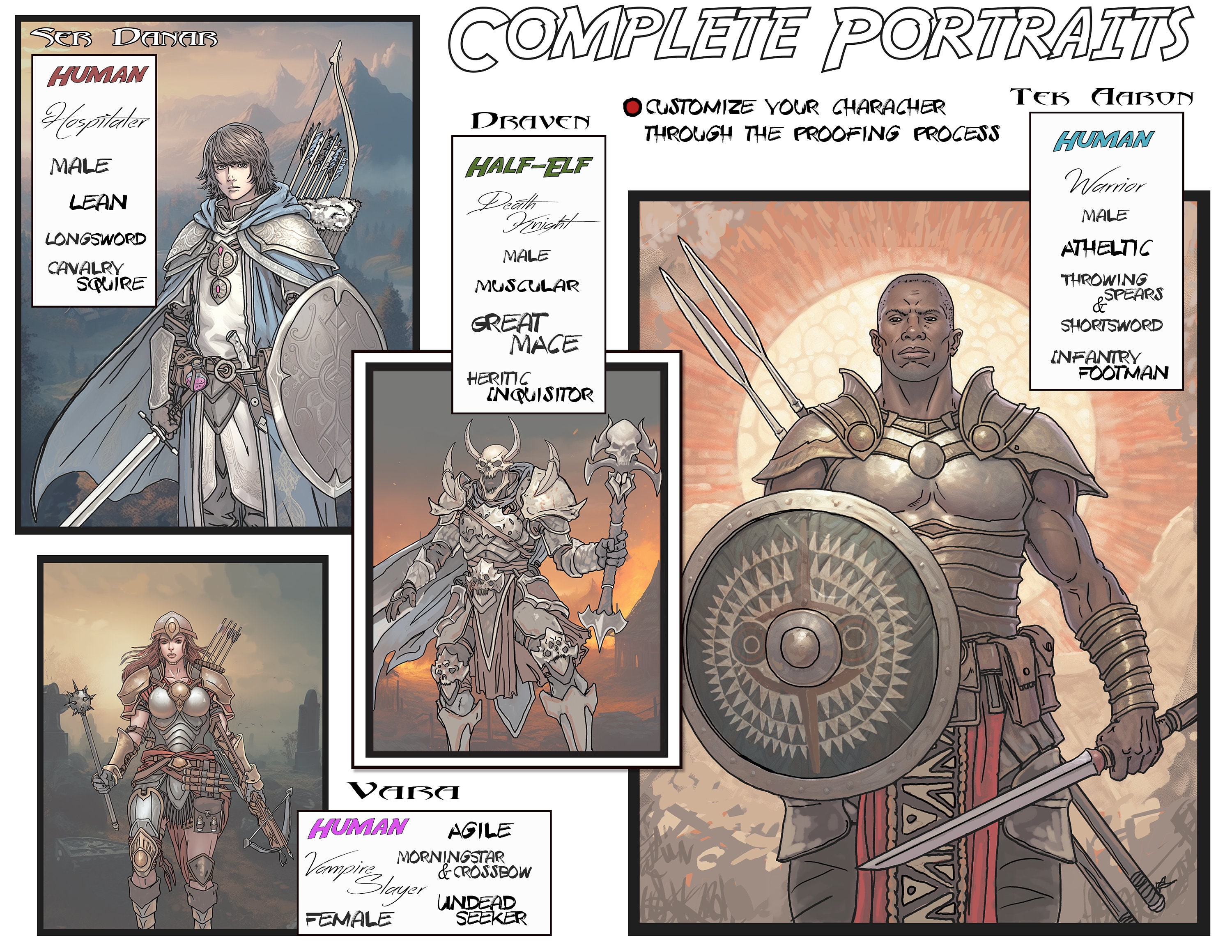 Custom Role Playing Character Portraits - Fully Customized Fantasy ...