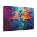 Radiant Dragonfly: Stained Glass Elegance on Canvas, Artwork for Home ...