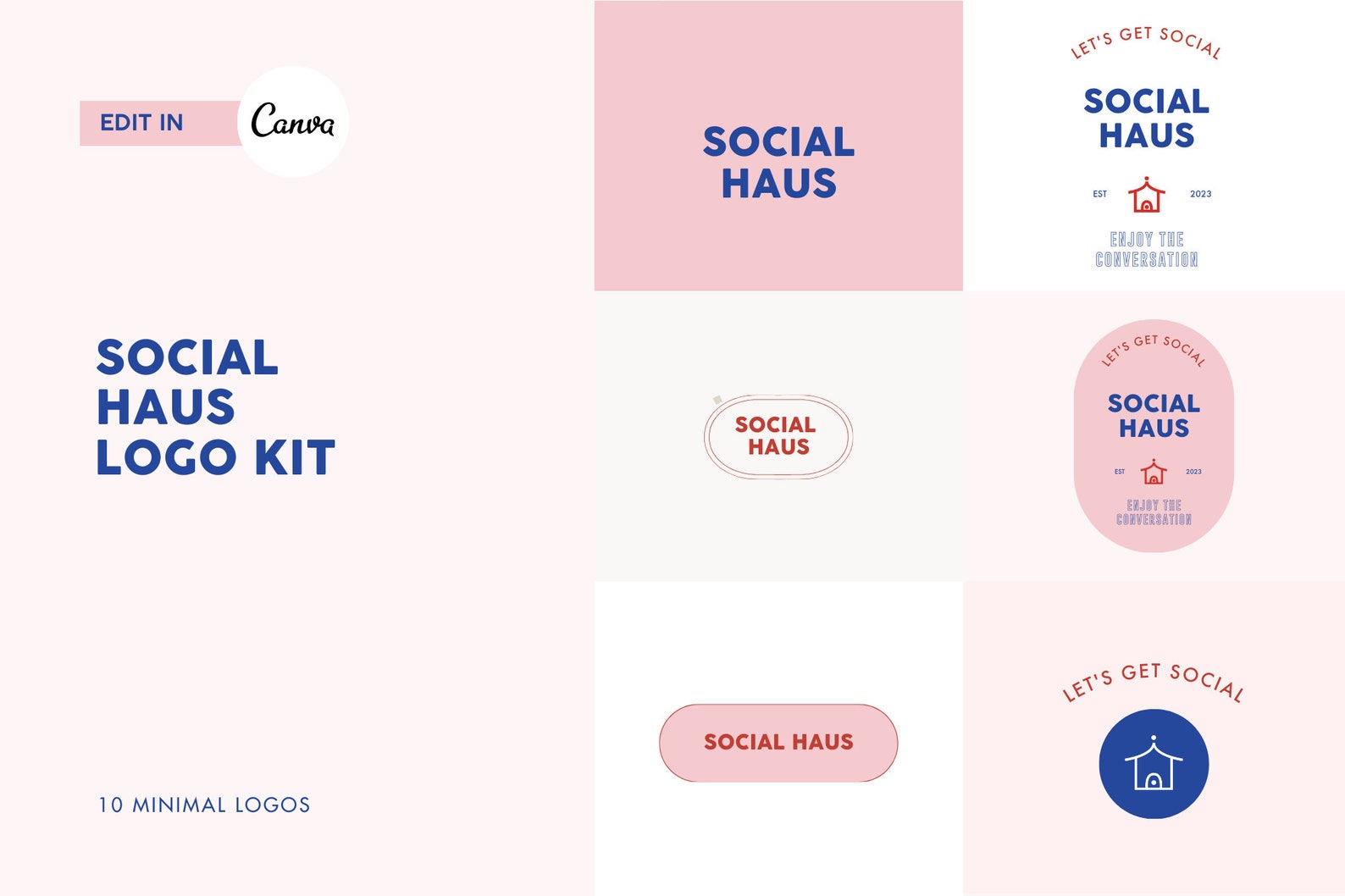 Social Haus Logo Template - Etsy