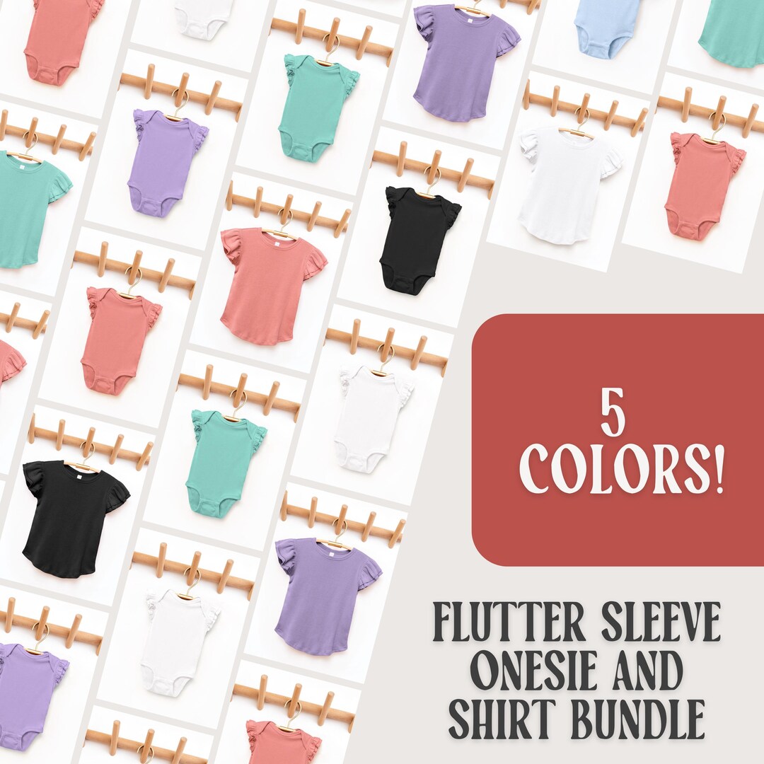 Rabbit Skins 4439 and 3339 Flutter Mockup BUNDLE | Flutter Onesie ...