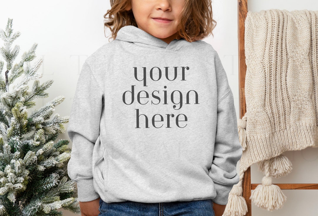 Heather Rabbit Skins 3326 Christmas Hoodie Mockup | Toddler Pullover ...