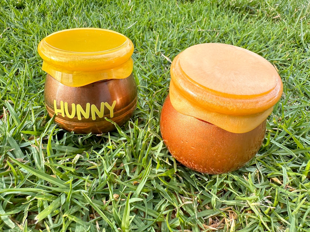 Honey Pot, Resin, Hunny Pot, Brown Base, Gold Lid, Pooh - Etsy