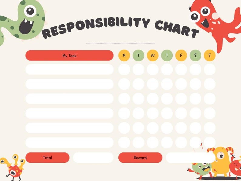 Kid-friendly Chore Chart! - Etsy