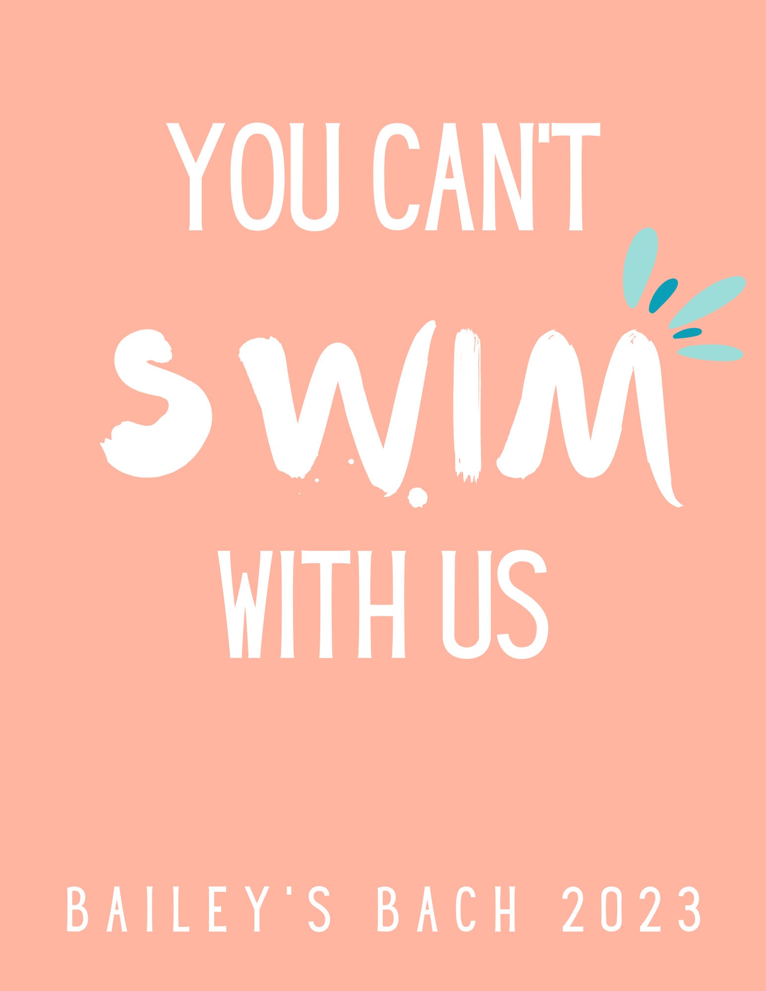 Last Splash Bach Bash Custom Signage - Etsy