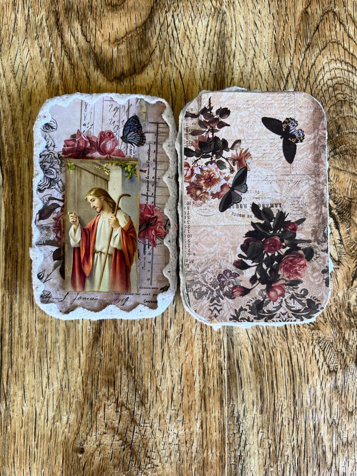Pocket Prayer Shrine Holy Jesus Lord and Savior Praying Jesus, Altered ...
