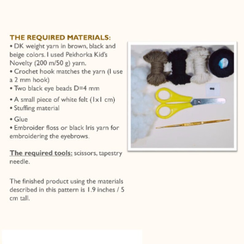 Pattern Crochet THE BEAVER ,english Crochet Pattern, Pattern Keychain ...