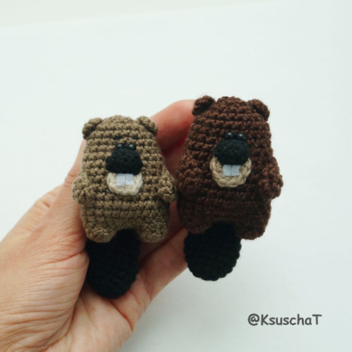 Pattern Crochet THE BEAVER ,english Crochet Pattern, Pattern Keychain ...