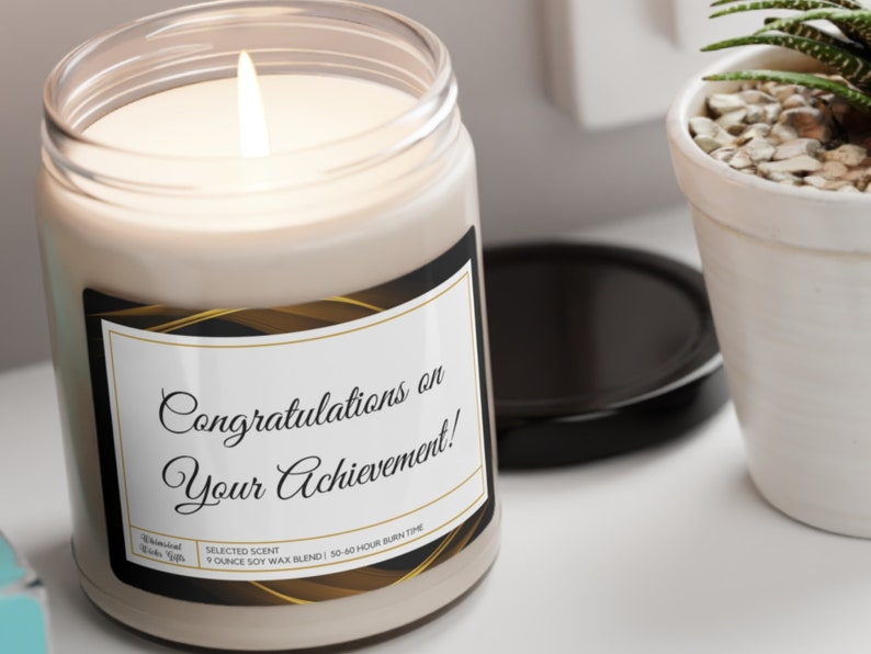 Congratulations on Your Achievement Candle, Long-lasting Natural ...