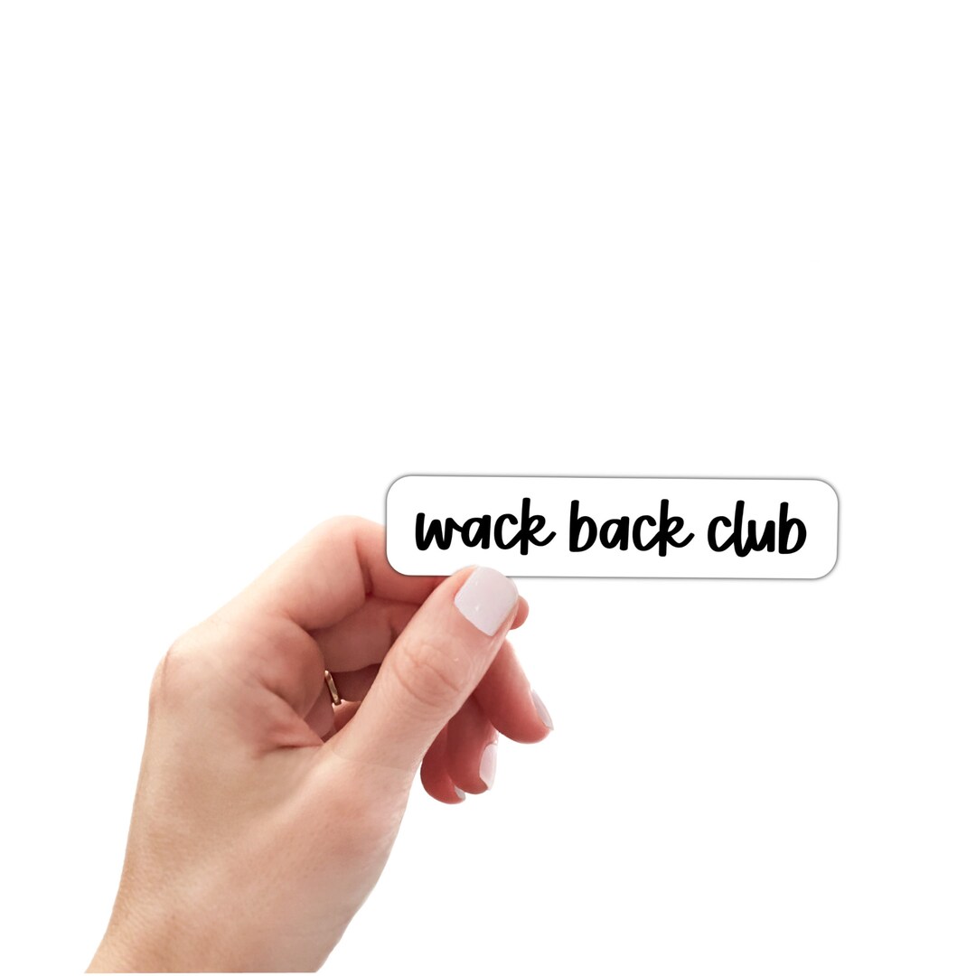 Wack Back Club Funny Scoliosis Sticker Curved Spine Sticker Spinal ...