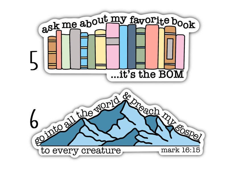 Custom LDS Missionary Sticker Pack Missionary Gift Ideas Preach the ...