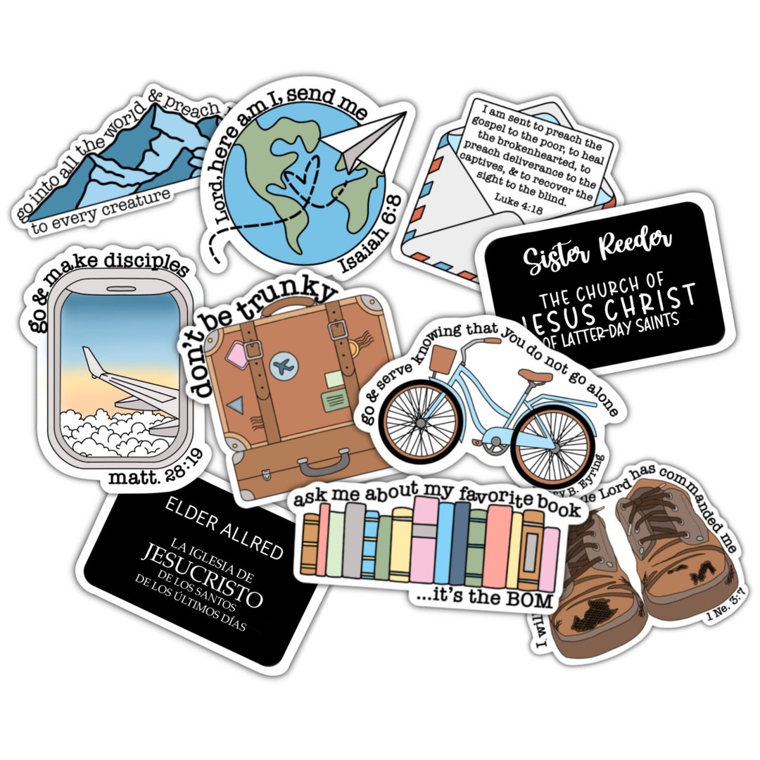 Custom LDS Missionary Sticker Pack | Missionary Gift Ideas | Preach the ...