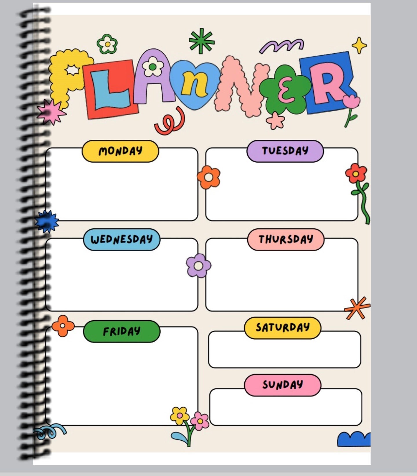 Retro Weekly Planner - Etsy