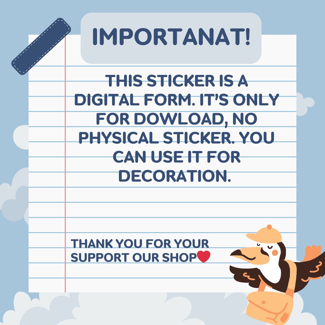 Cute Animal Digital Sticker PNG, Digital Sticker PNG Format for ...