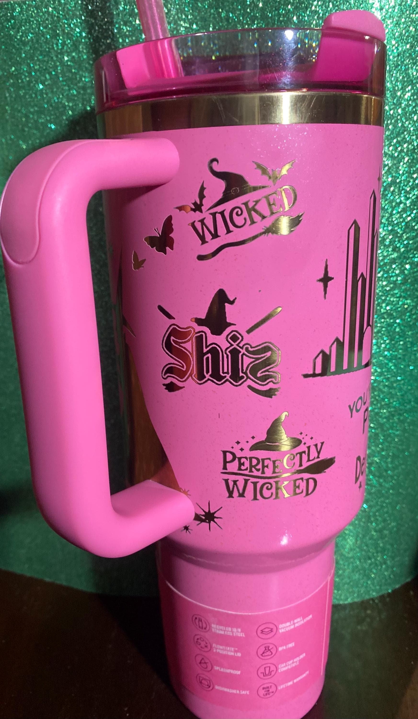 WICKED X STANLEY Collab 40 OZ Tumbler Customized Glinda Elphaba “this ...