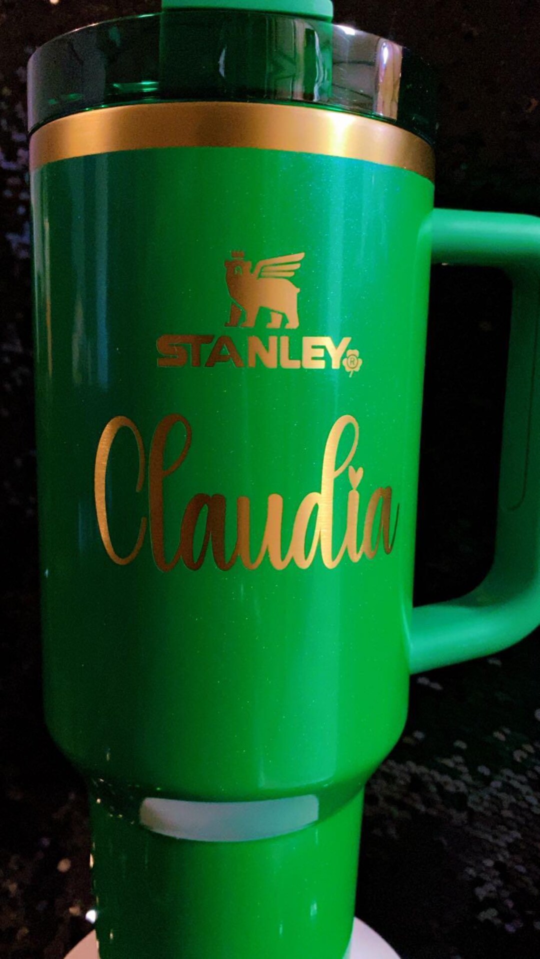 Stanley SHAMROCK St. Patrick Day 40 OZ Tumbler Customized “this is an ...