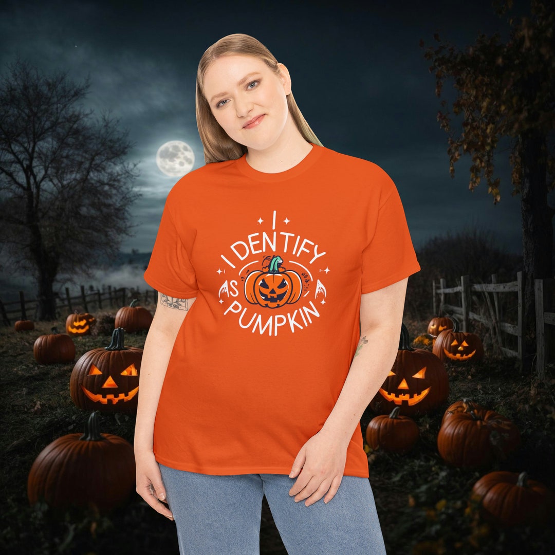 Halloween Pumpkin 02 Line Design I Identify as a Pumpkin - Etsy